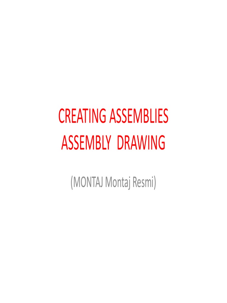 Creating Assembly Drawing | PDF