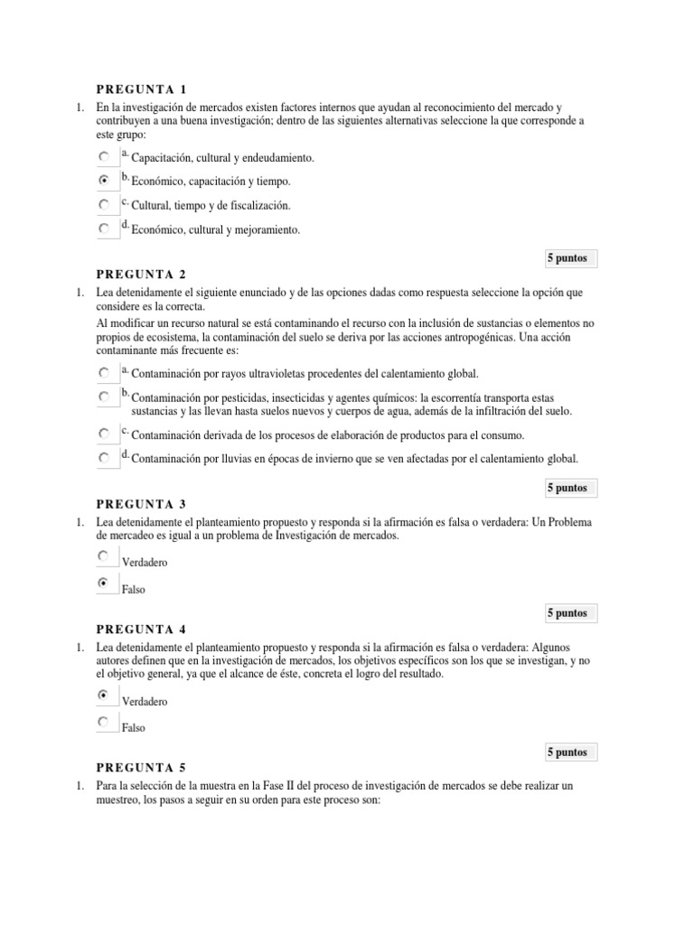 Pregunta 1 | PDF | Investigación de mercado | Muestreo (Estadísticas)