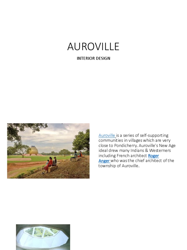 Auroville: Interior Design | PDF