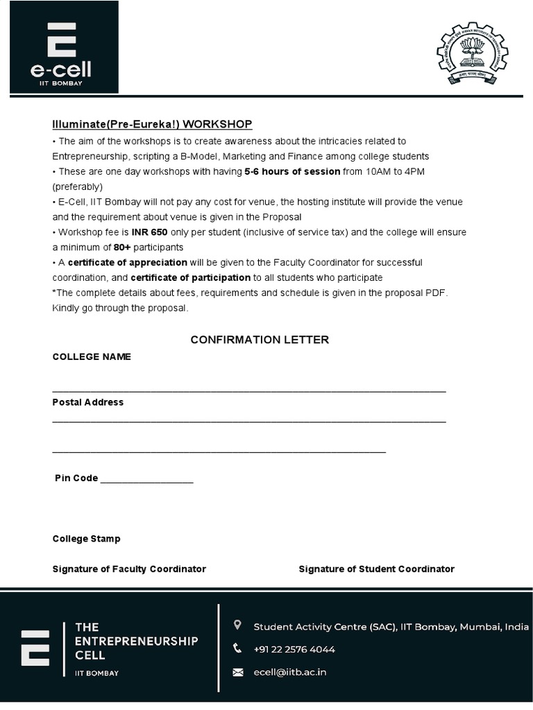 Illuminate Confirmation Letter | PDF