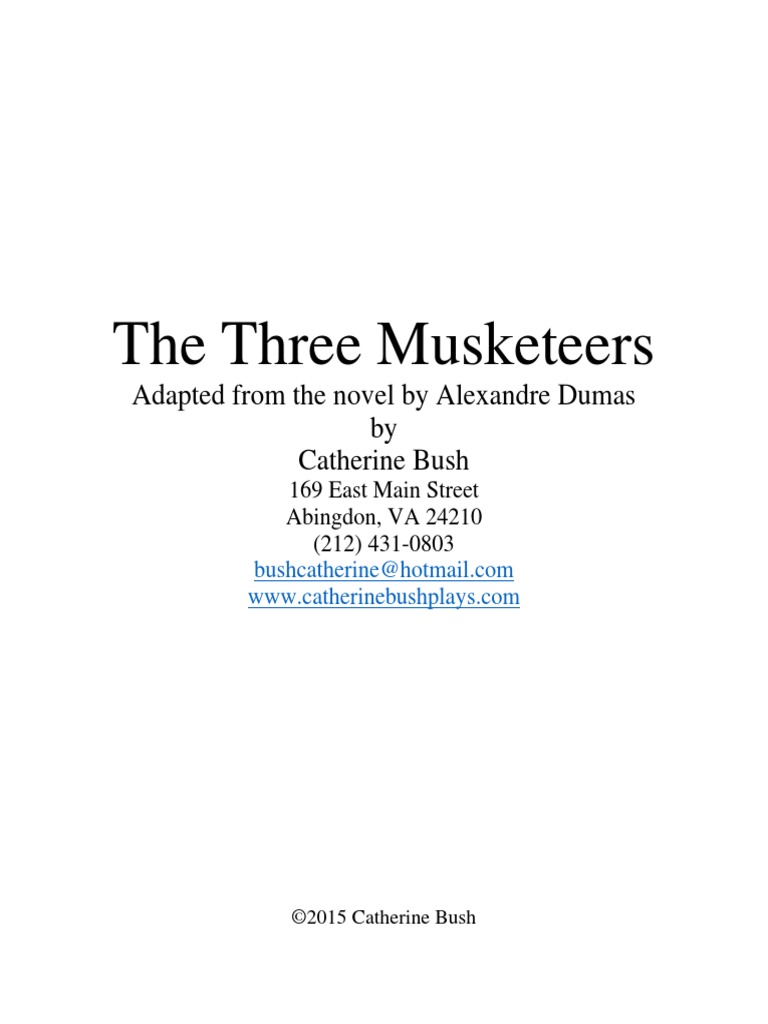 The Three Musketeers Play | PDF | The Three Musketeers | Aramis