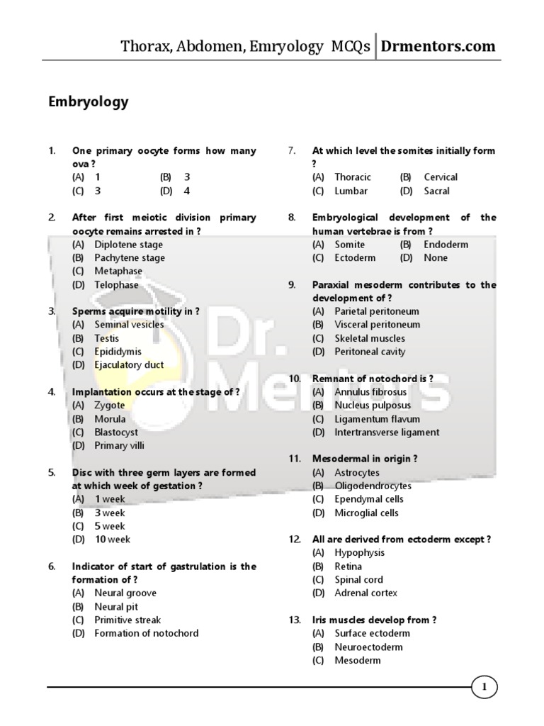 Abdomen, Thorax, Embryology MCQs | PDF | Coronary Circulation | Aorta