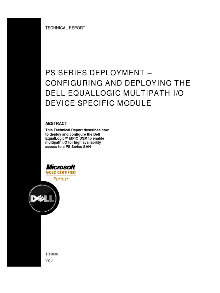Configuring and Deploying The Dell Equal Logic Multipath I O Device ...