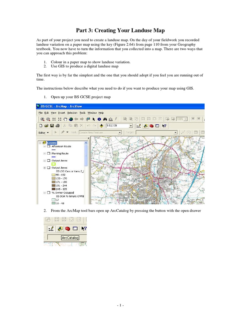 Creating Your Landuse Map Using GIS | PDF | Arc Gis | Geographic Information System