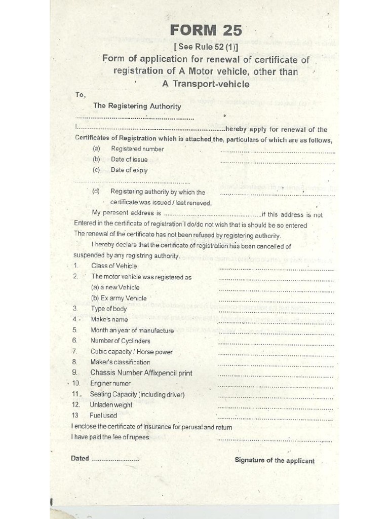 Form25 1 | PDF | Transport | Vehicles