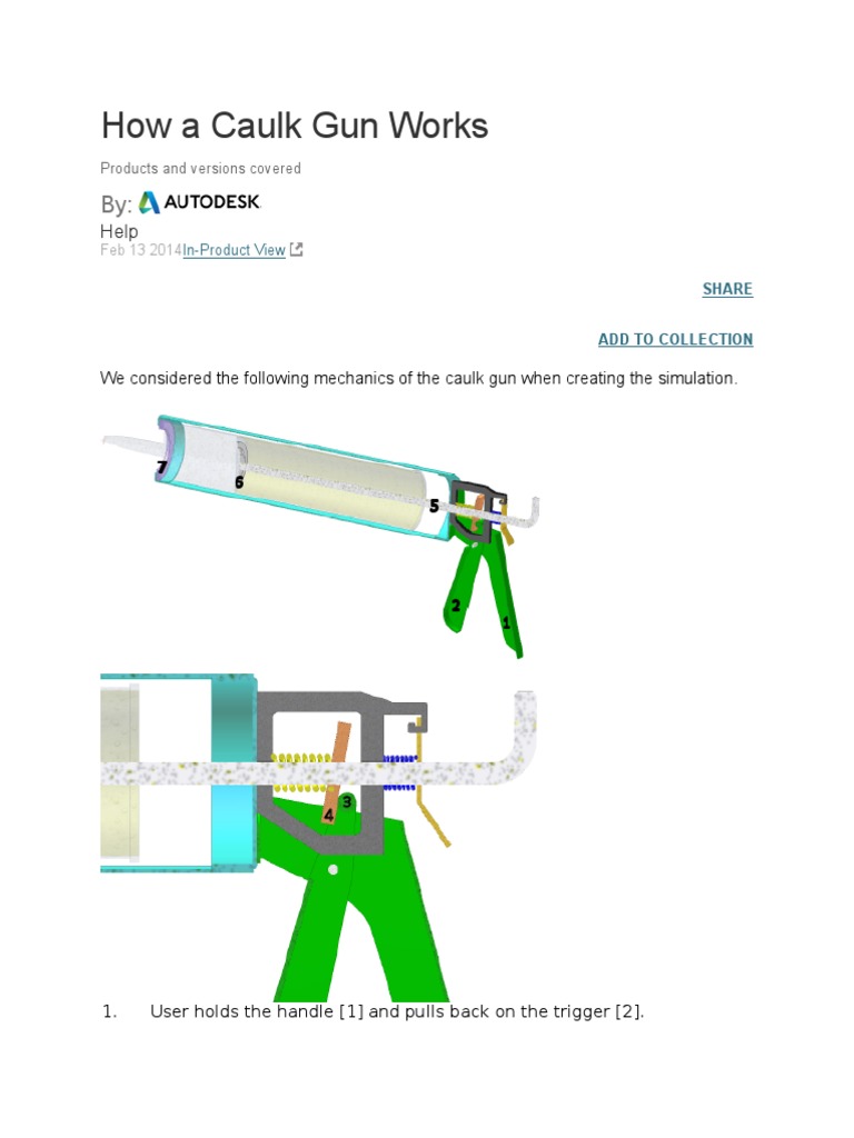 How A Caulk Gun Works | PDF | Strength Of Materials | Simulation