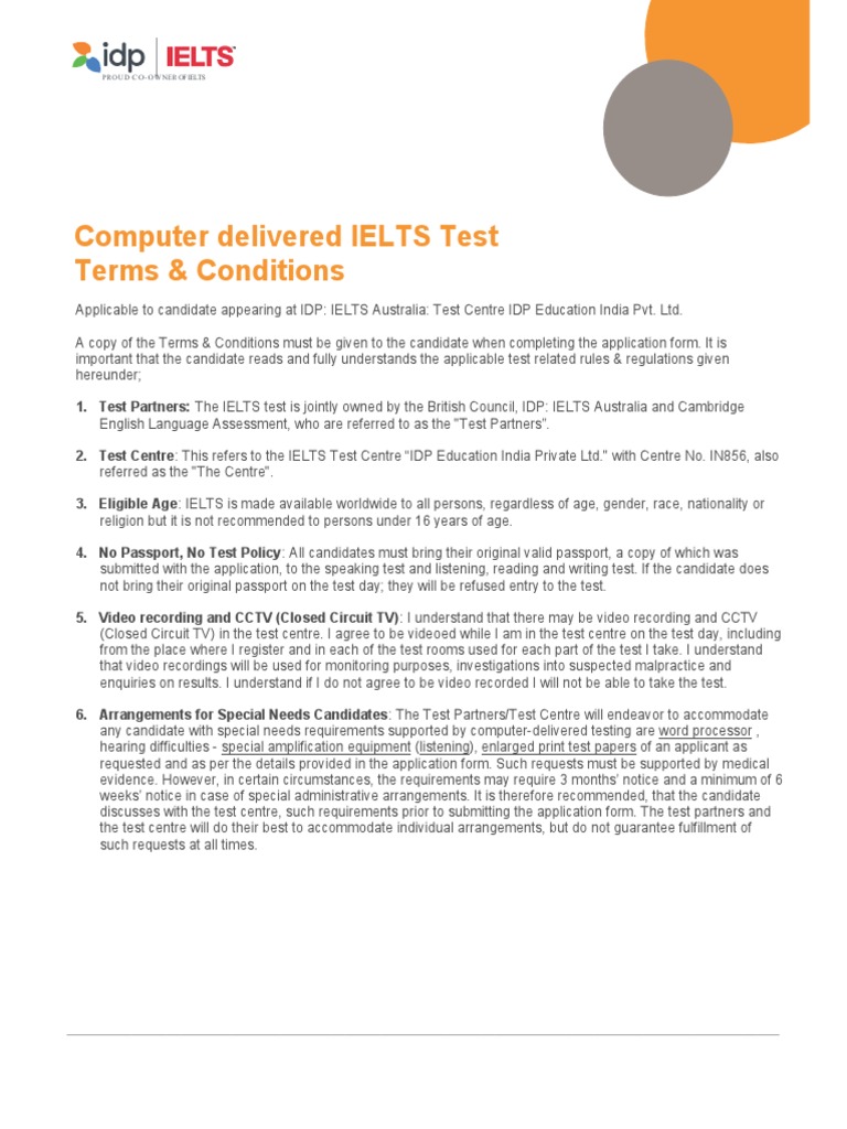 IELTS Computer Based | PDF | International English Language Testing ...