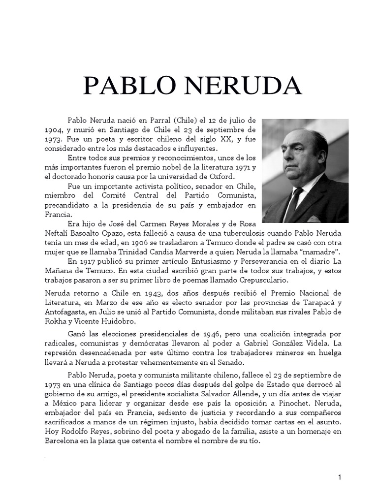 Pablo Neruda Analisis Del Poema 20 | PDF | Poesía