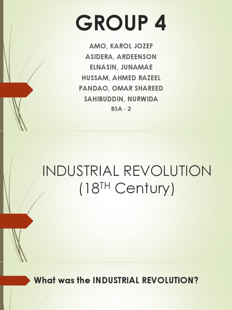 INDUSTRIAL REVOLUTION (18TH Century) | PDF | Industrial Revolution ...
