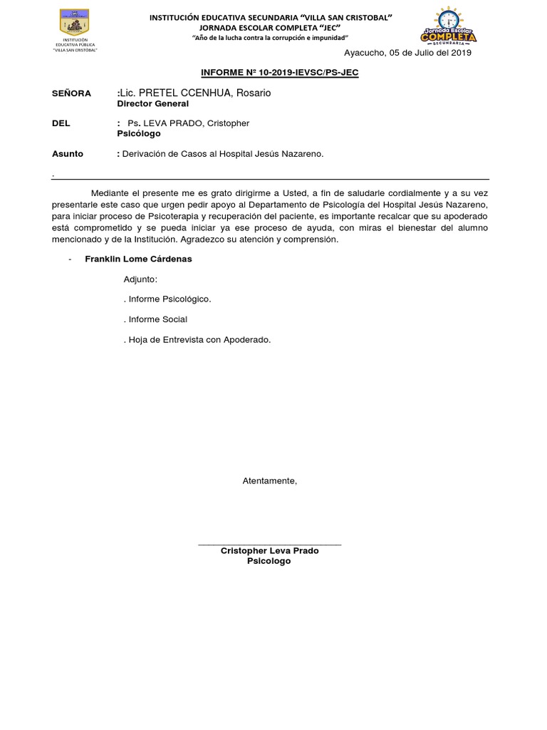 Informe Cris 10 | PDF