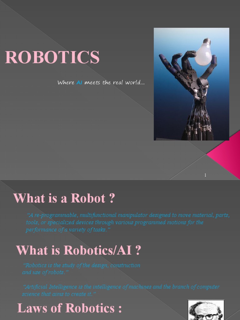 Introduction to Robotics and AI Concepts | PDF | Robotics | Robot