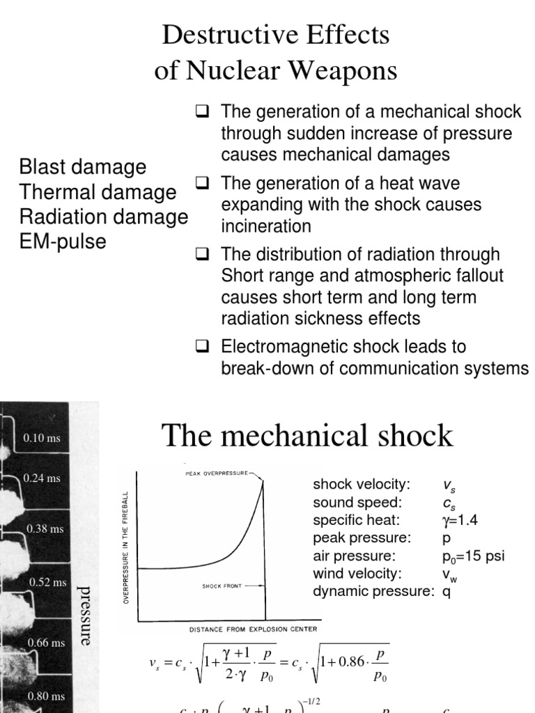 Destructive Effects of Nuclear Weapons: Blast Damage Thermal Damage ...