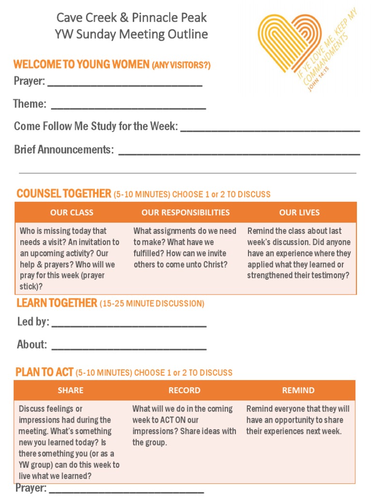 2019 Sunday Meeting Outline | PDF