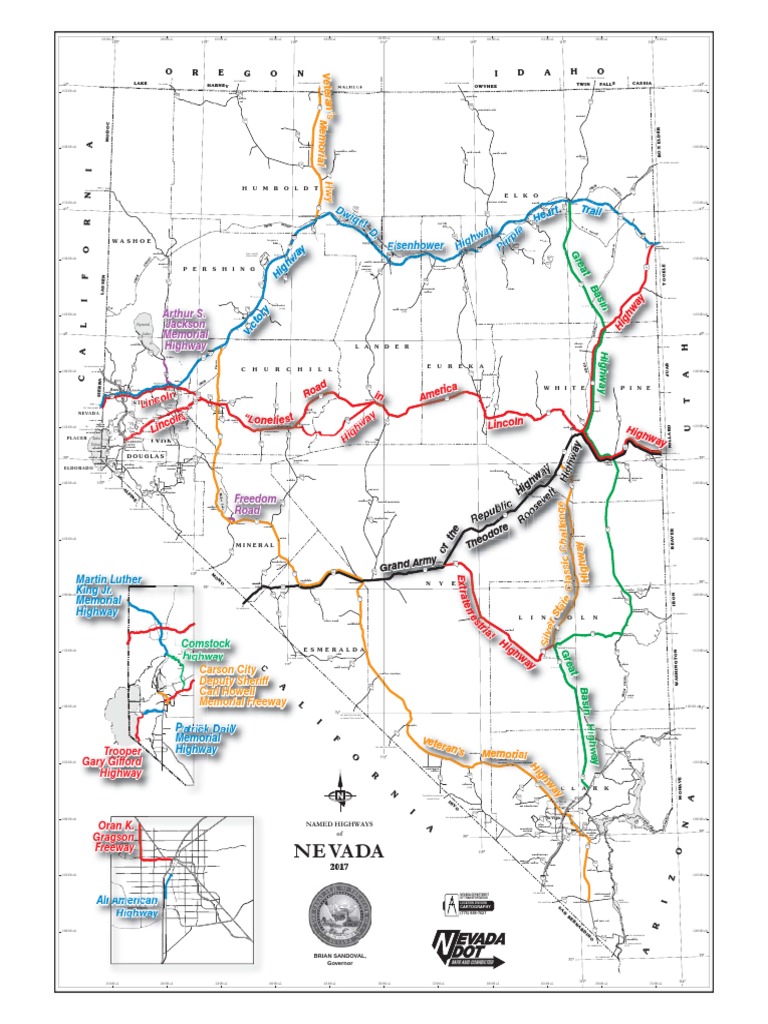 Nevada Highway Map | PDF | Nature