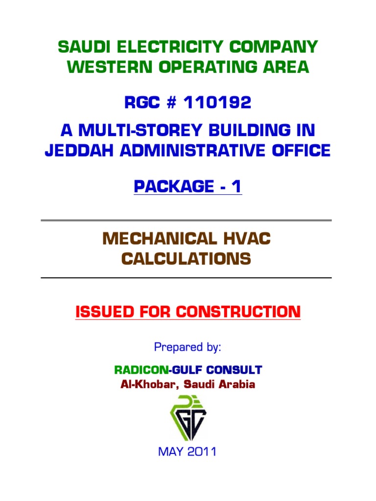 HVAC Calculation | PDF | Duct (Flow) | Ventilation (Architecture)