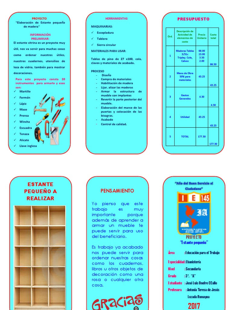 Tríptico de Estante de Madera | PDF