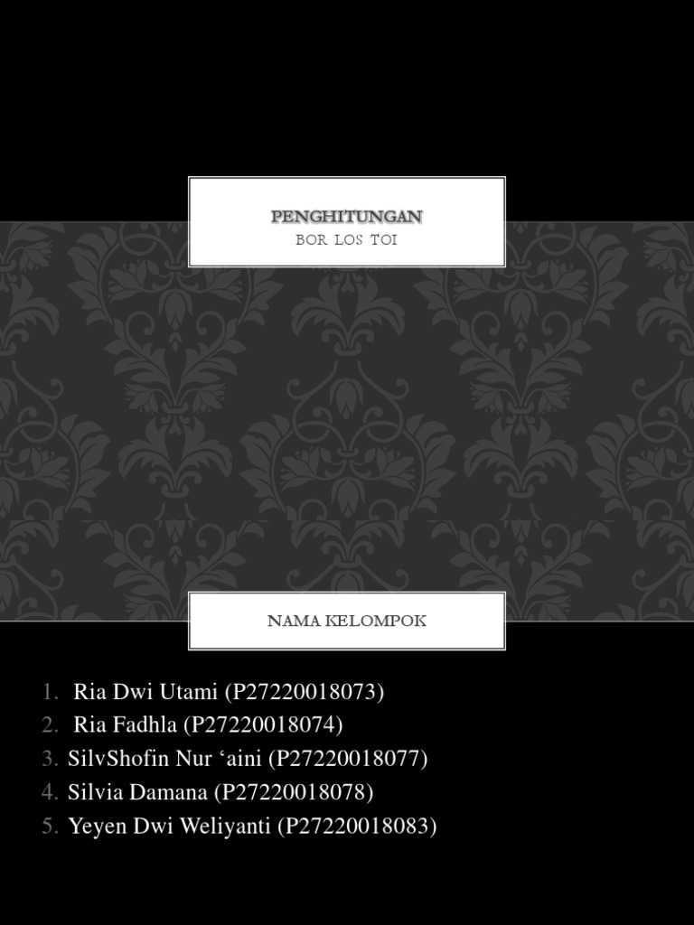 Penghitungan Bor Los Toi | PDF