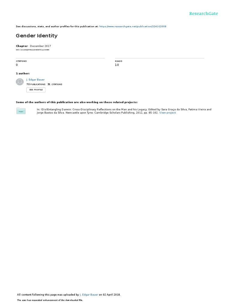 Gender Identity | PDF | Gender Identity | Gender