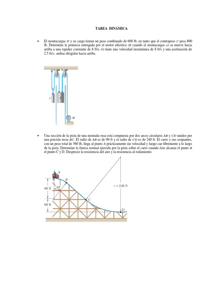 Tarea Trabajo Potencia y Energía | PDF