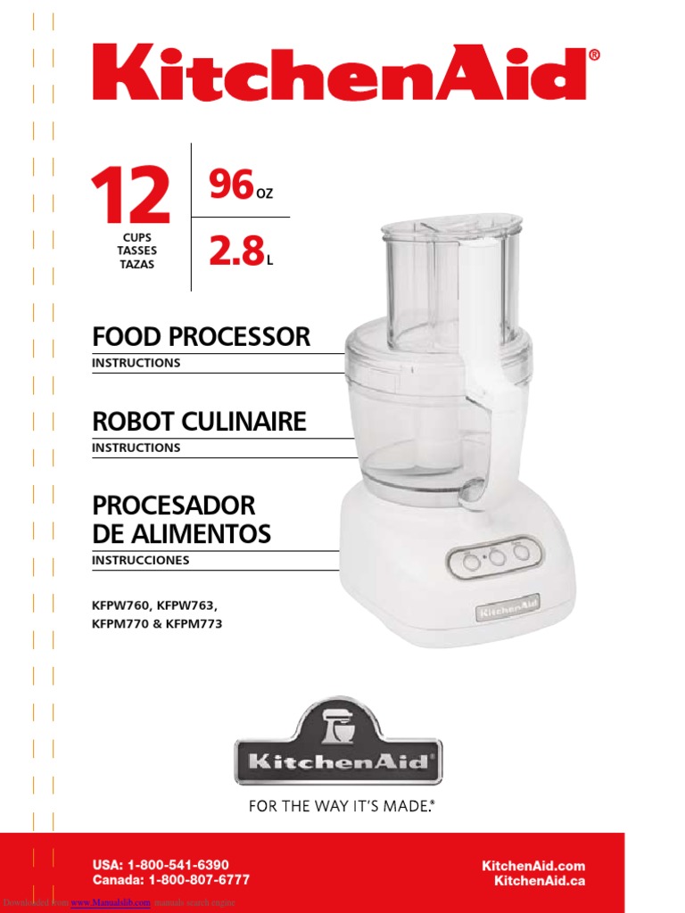 KitchenAid Food Processor Manual | PDF | Naturaleza | Ocio