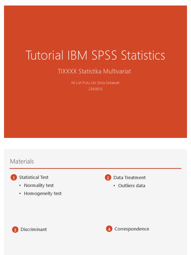 SPSS Multivariate Analysis Guide | PDF | Statistical Hypothesis Testing ...