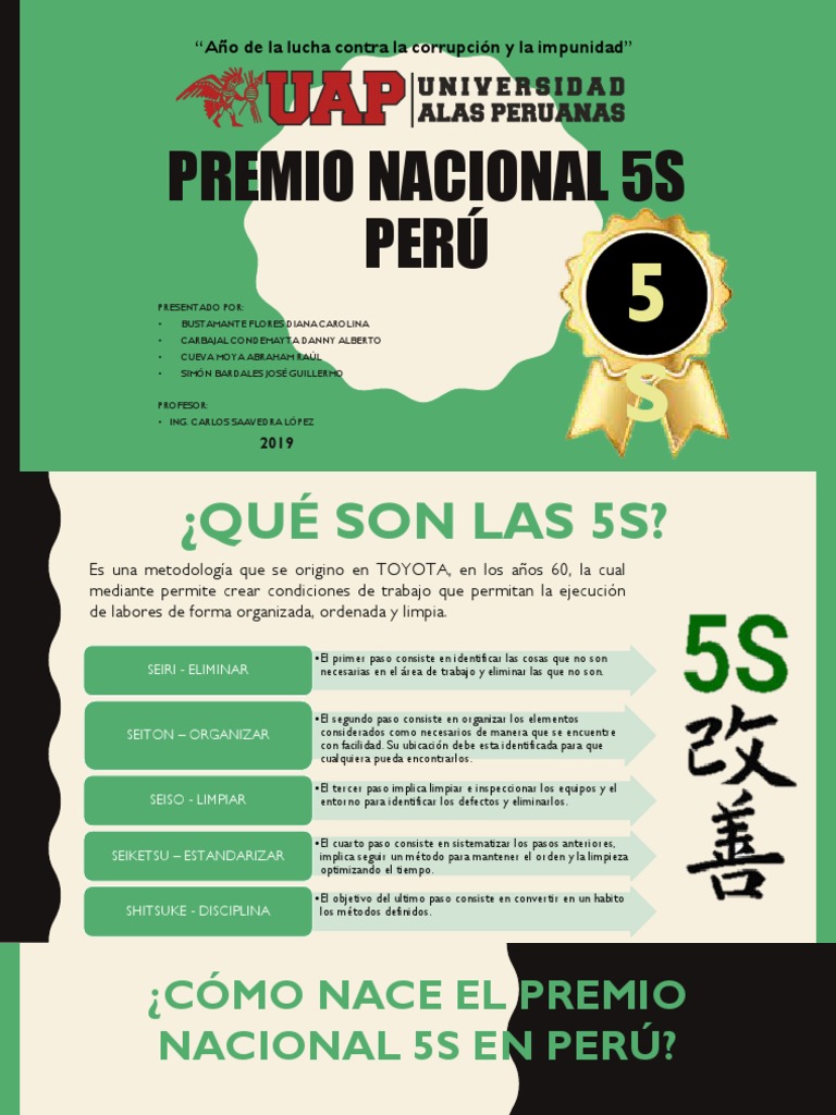 Premio Nacional 5s | PDF | Seguridad de información | Calidad (comercial)