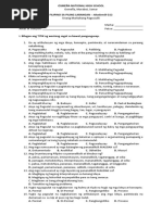 Midterm Exam Sa Filipino 12 (Pagsulat Sa Filipino Sa Piling Larang - Akademik) | PDF