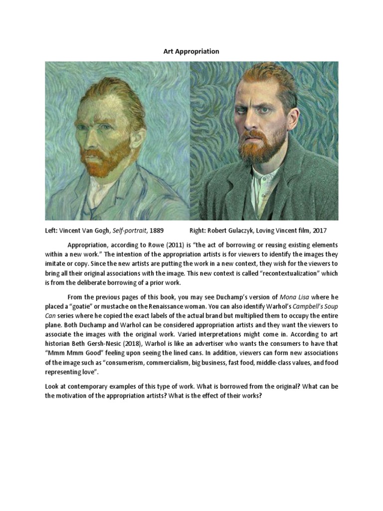 Art Appropriation | PDF | Art Media | Paintings