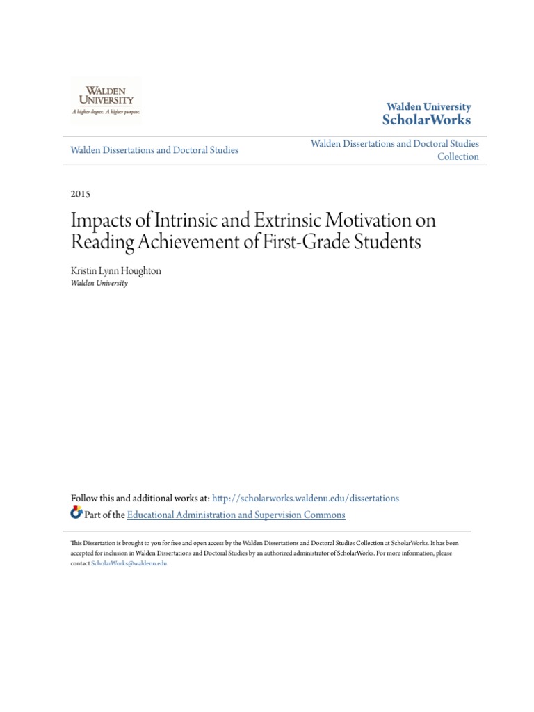 Impacts of Intrinsic and Extrinsic Motivation On Reading Achievem | PDF ...