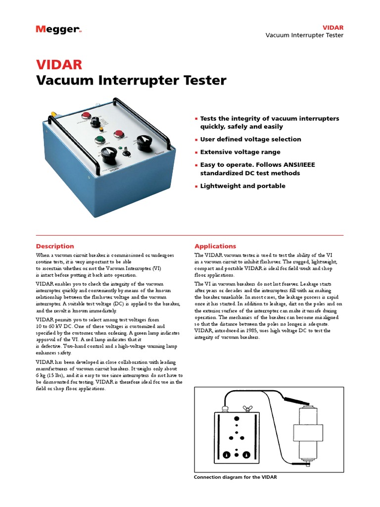 Megger-Vidar Ds en v03 | PDF | High Voltage | Voltage