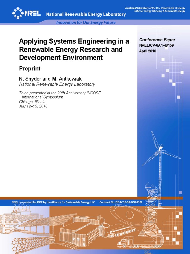 Applying Systems Engineering in A Renewable Energy Research and ...