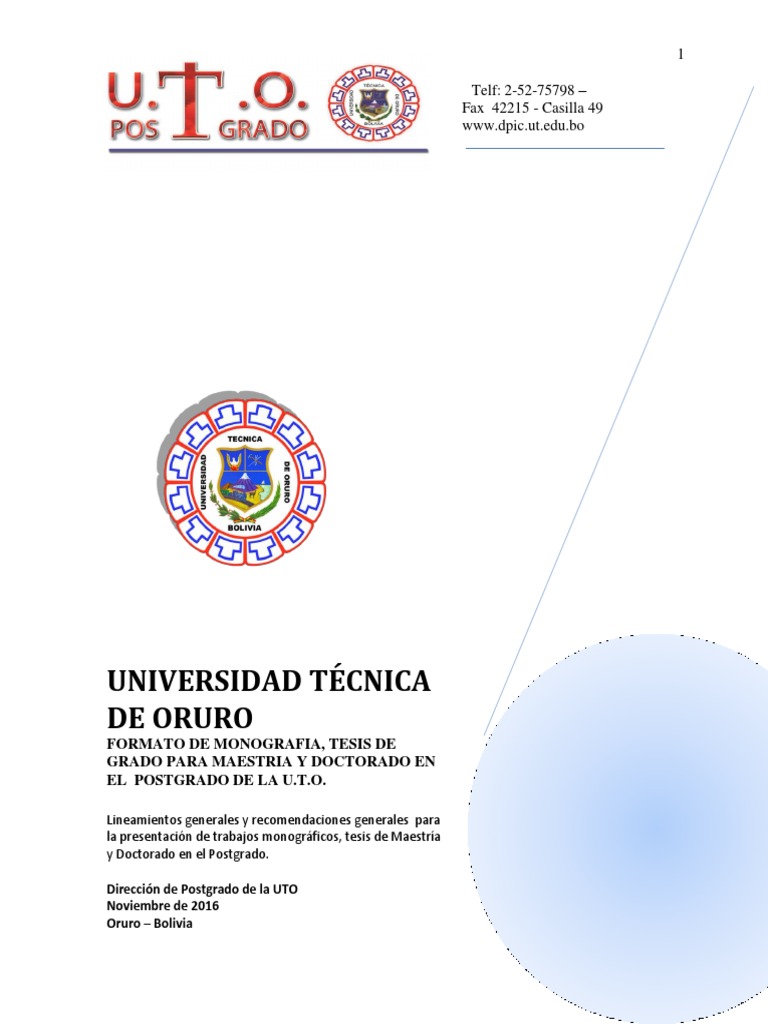 Formato Trabajos de Postgrado | PDF | Información | Bases de datos