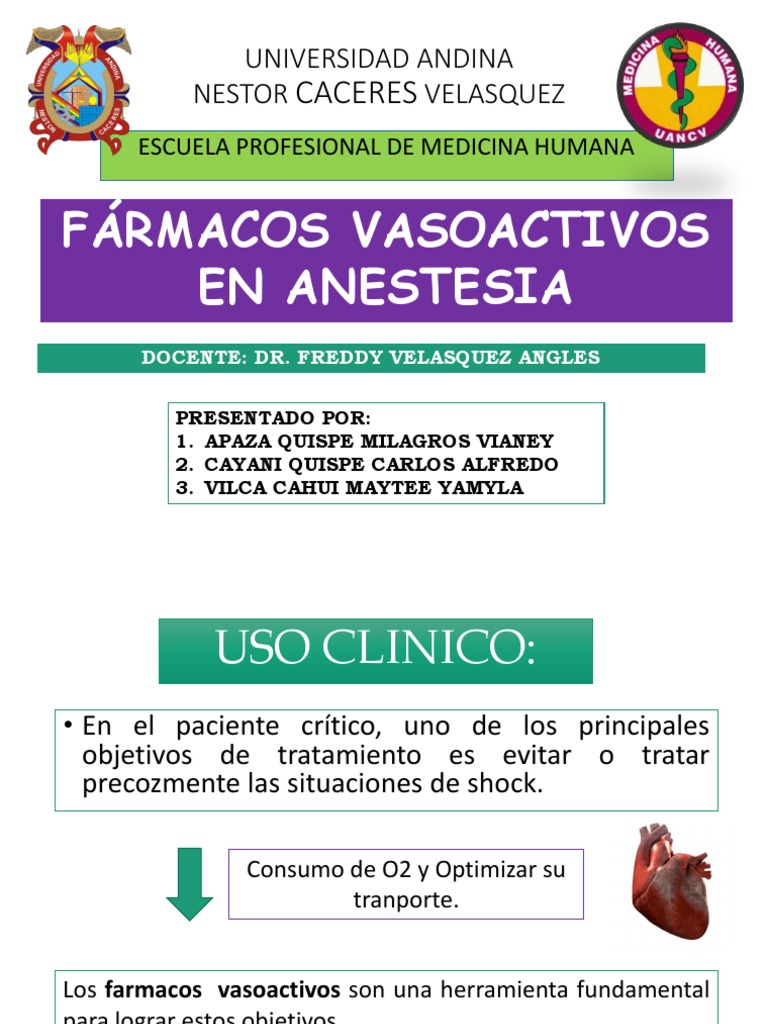 Farmacos Vasoactivis | PDF | Corazón | Angiología