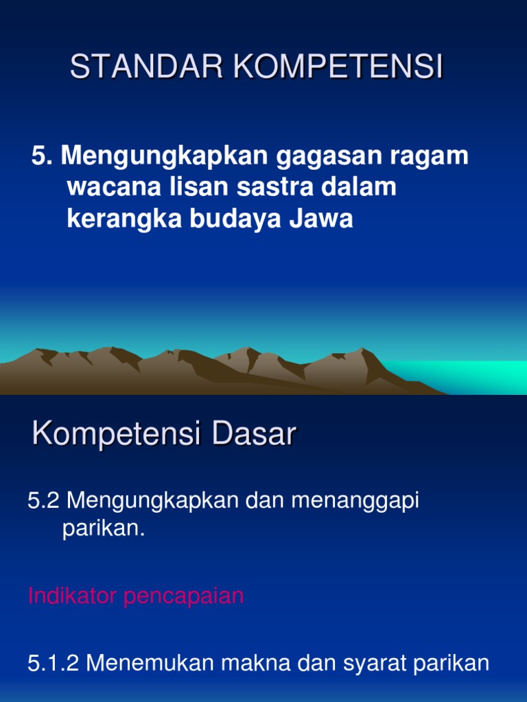 Memahami Parikan dalam Sastra Jawa | PDF | Seni & Disiplin Bahasa