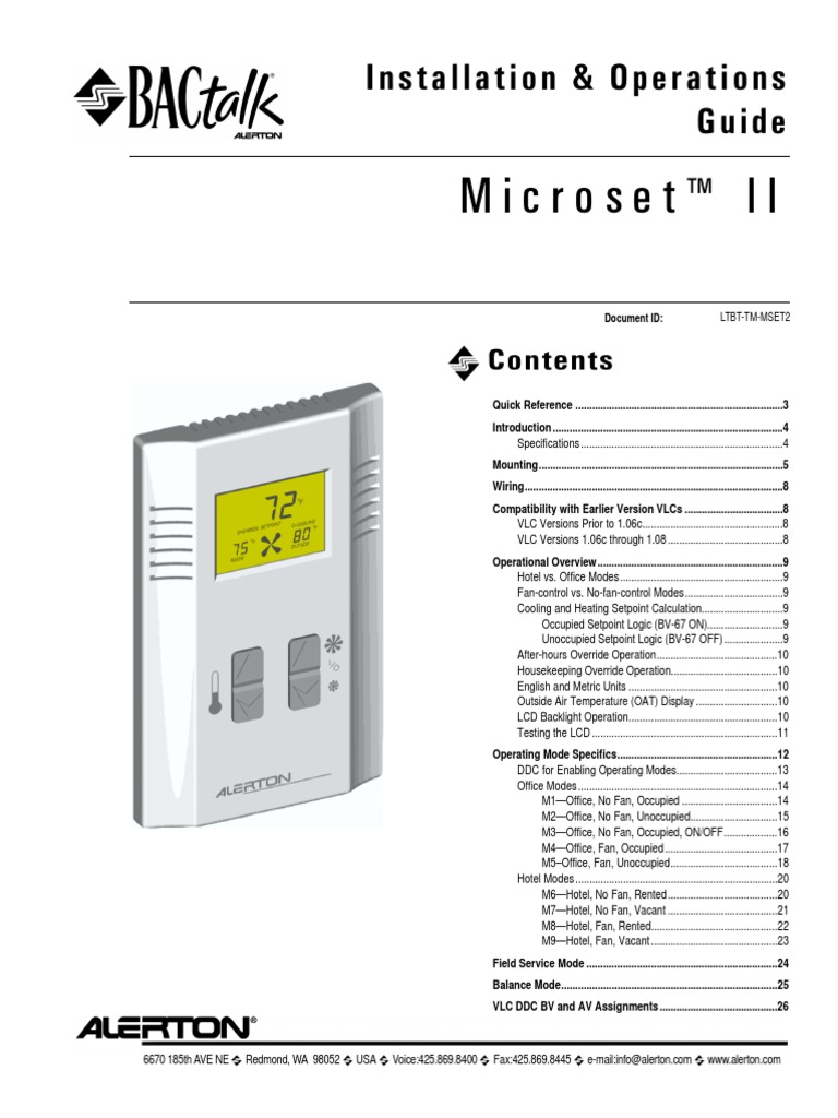 .Tips - Microset II Installation Operators Manual LTBT TM Mset2 PDF ...