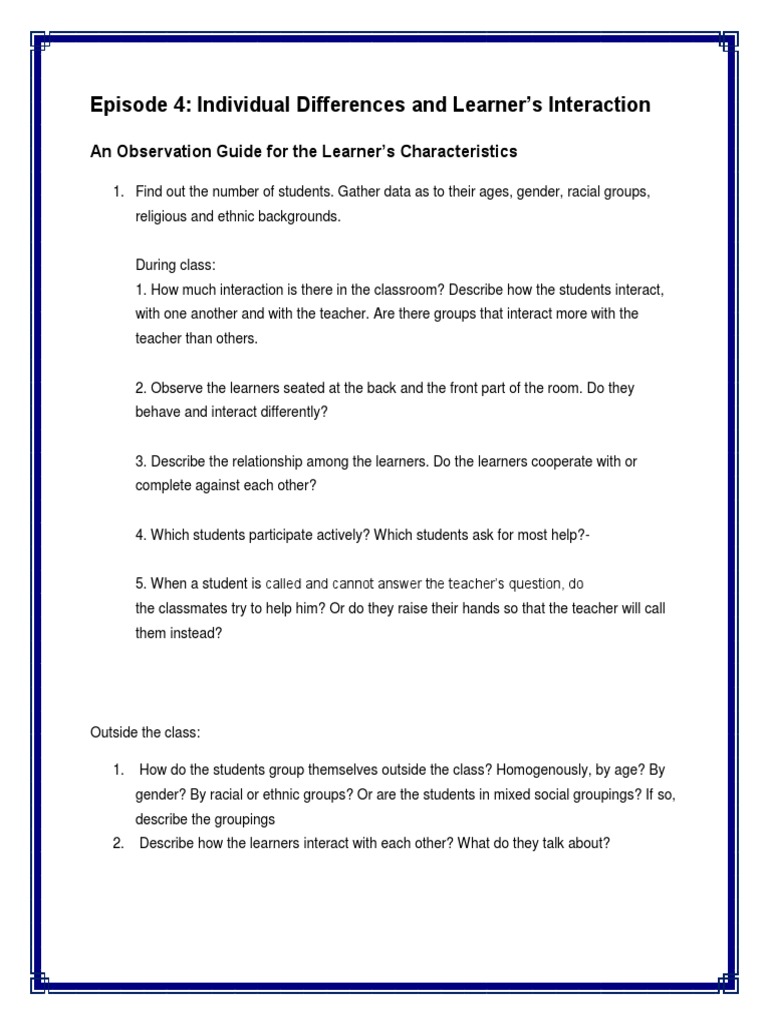 Fs 1 Episode 4-5 | PDF | Teachers | Classroom