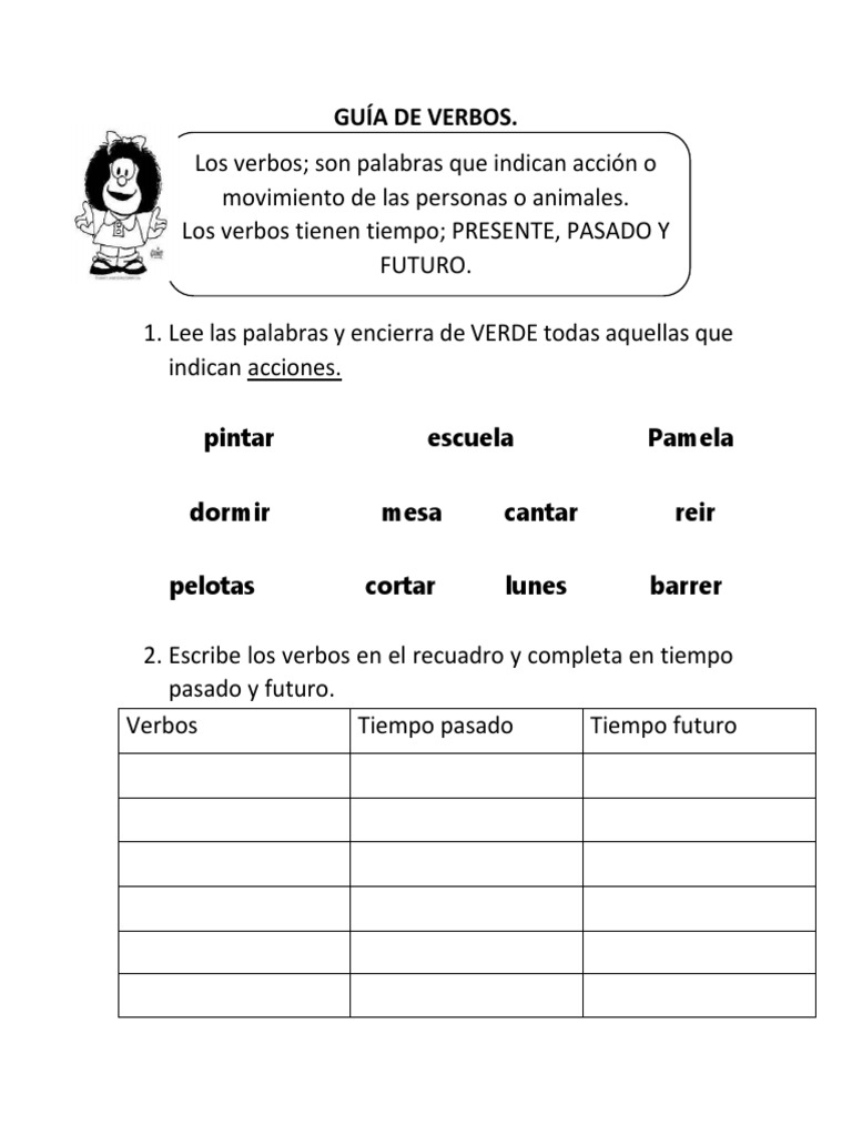 Guía de Verbos | PDF