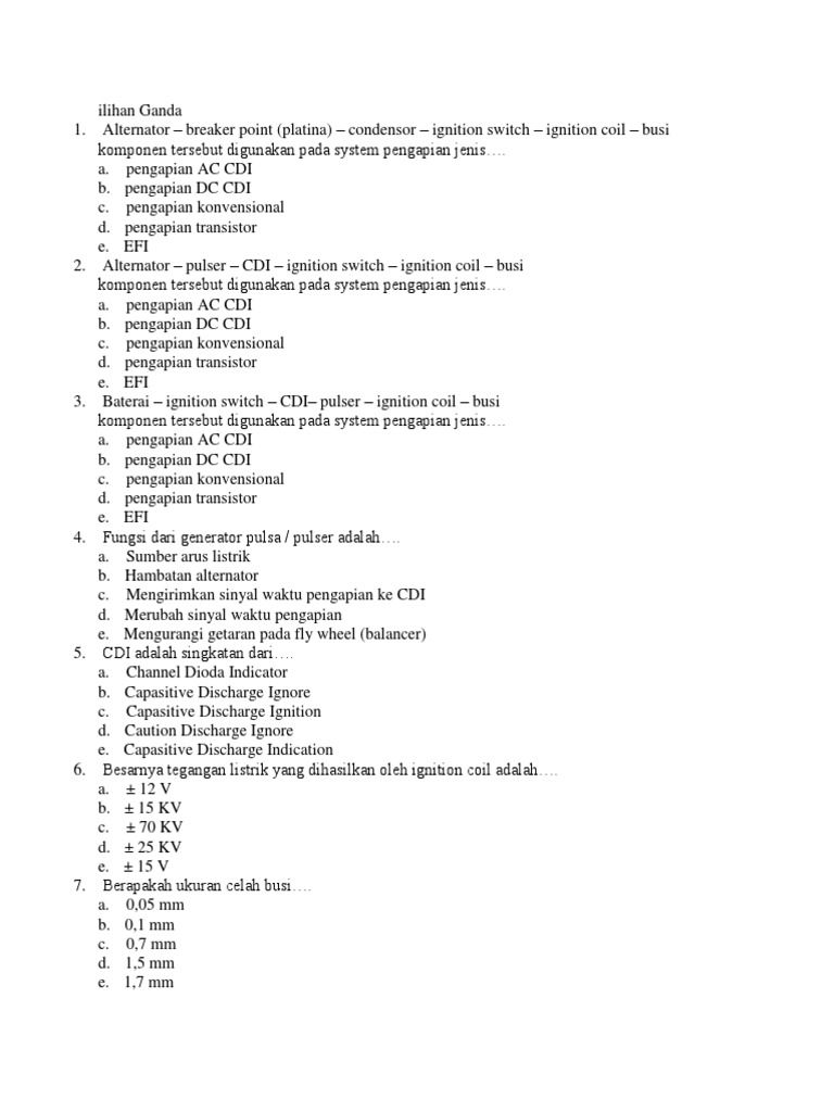 Soal PMSM Kelas Xii SMK | PDF