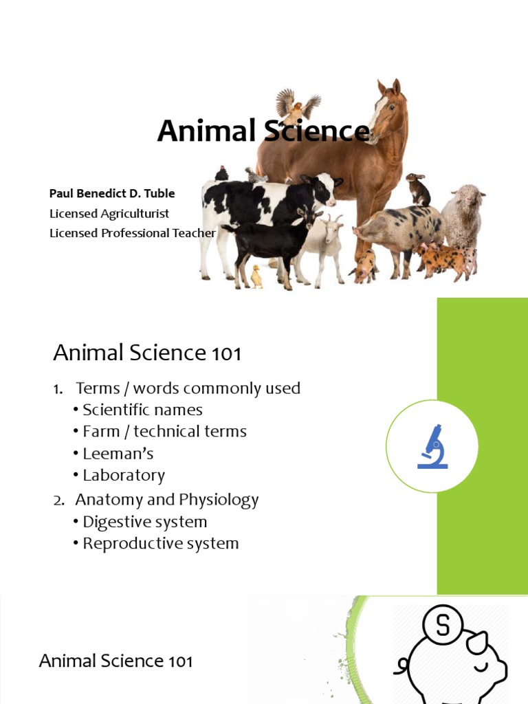 Animal Science 101 covers livestock terms, anatomy, nutrition | PDF ...