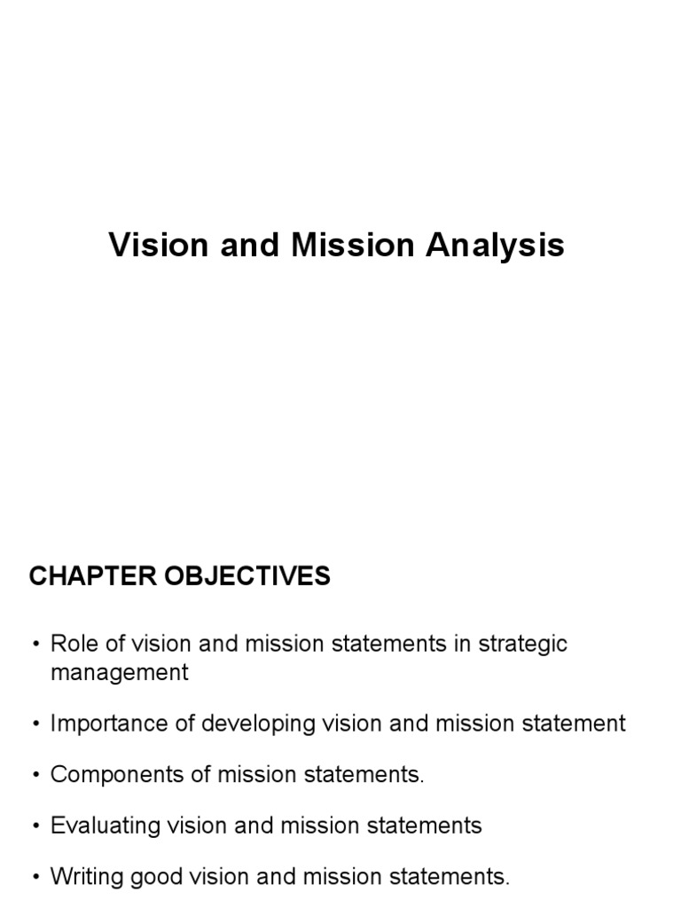 Mission and Vision Analysis (Strategic Man) | PDF | Stakeholder ...