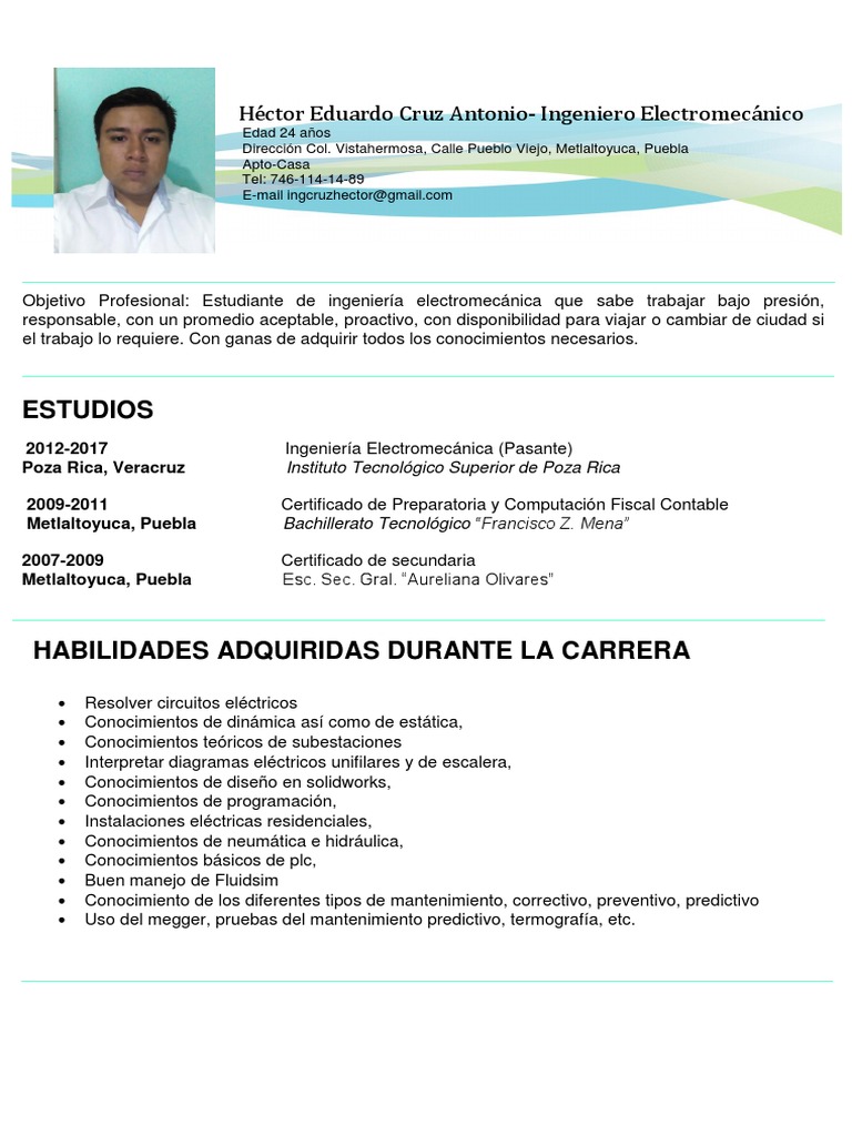 CV Hector Eduardo (Actualizado) 1 | PDF | Ingeniería | Informática