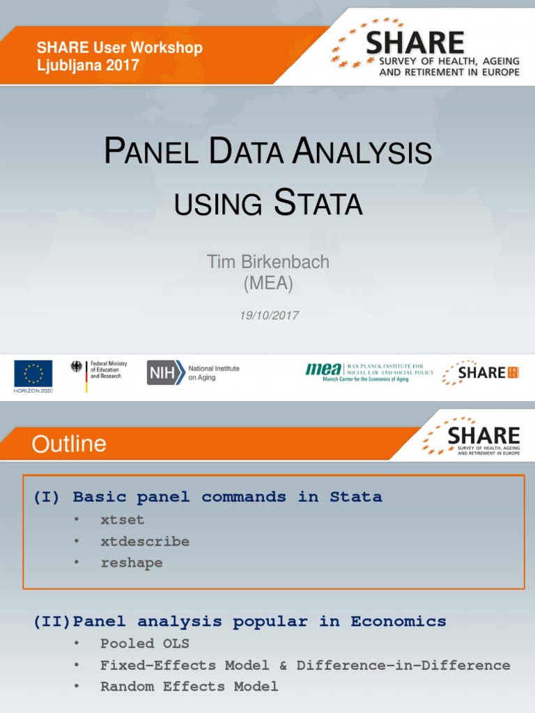 Stata Panel Data Analysis Guide | PDF | Fixed Effects Model | Random Effects Model