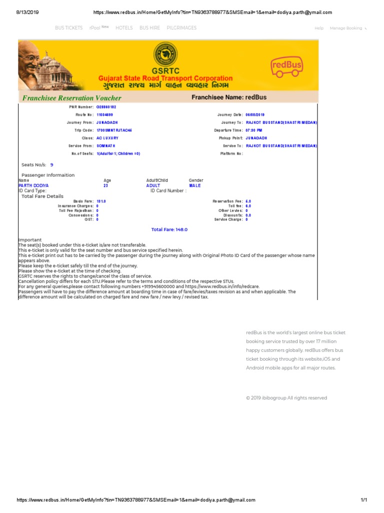 Juna Raj 608 PDF | PDF | Ticket (Admission) | Fare