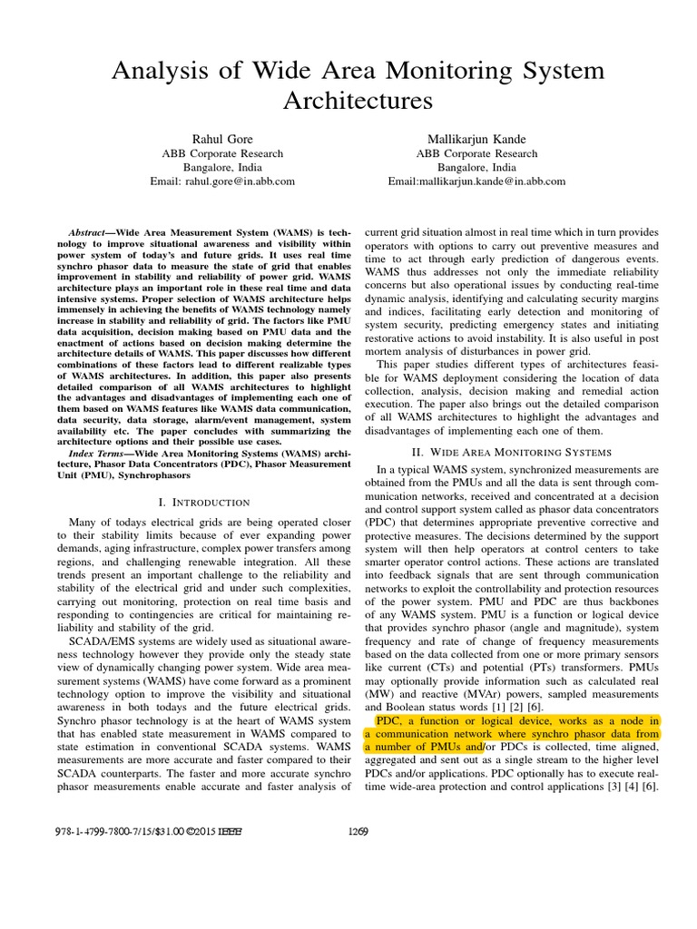 Wams | PDF | Electrical Engineering | Electronics