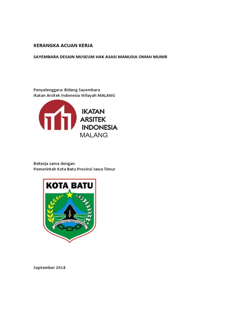 Contoh KAK Sayembara Arsitektur | PDF