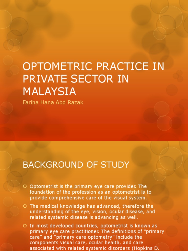 Powerpoint On Optometry Research Paper | Download Free PDF | Optometry ...