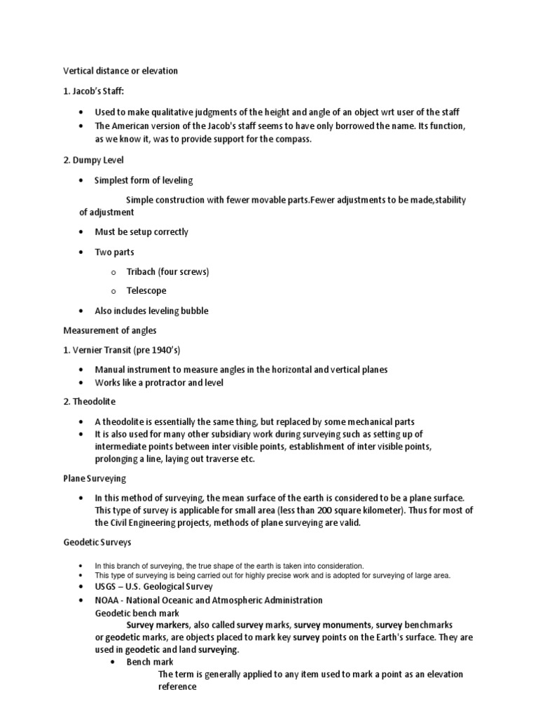 Notes Mine Survey | PDF | Surveying | Infographics