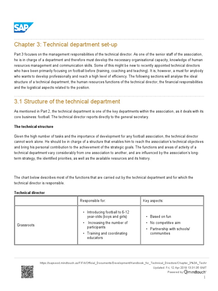 Role of a Technical Director in Football | PDF | Employment | Recruitment