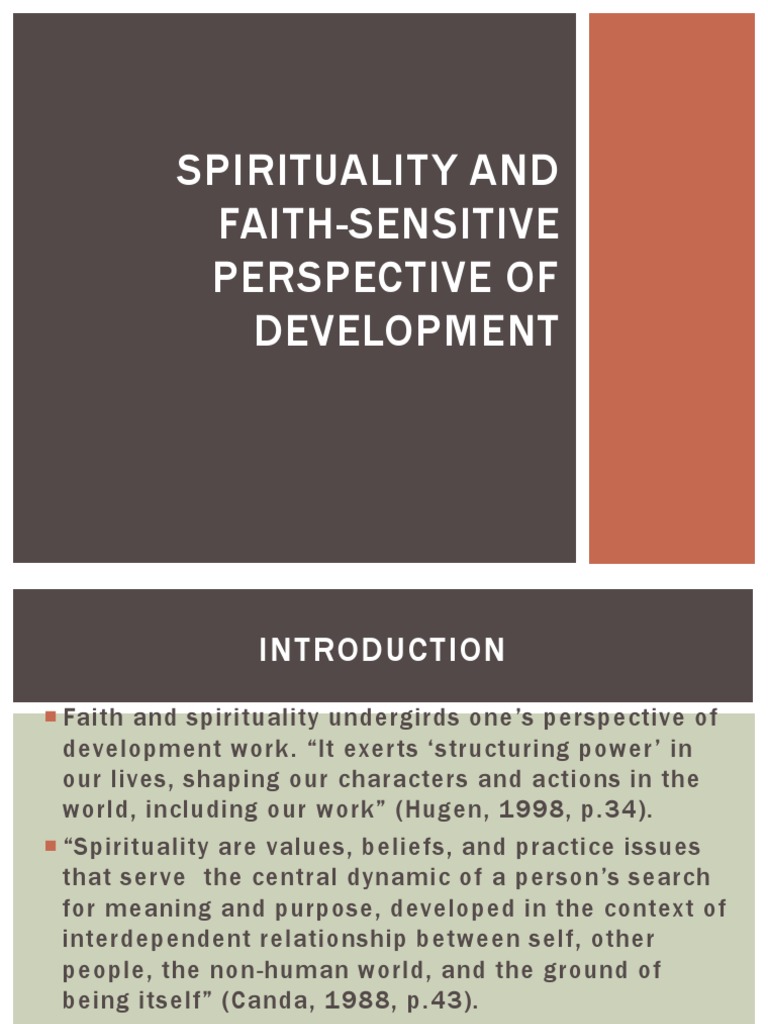 Spirituality and Faith in Development | PDF | Faith | Creationism