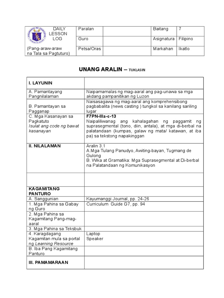 3.1 A Tuklasin | PDF